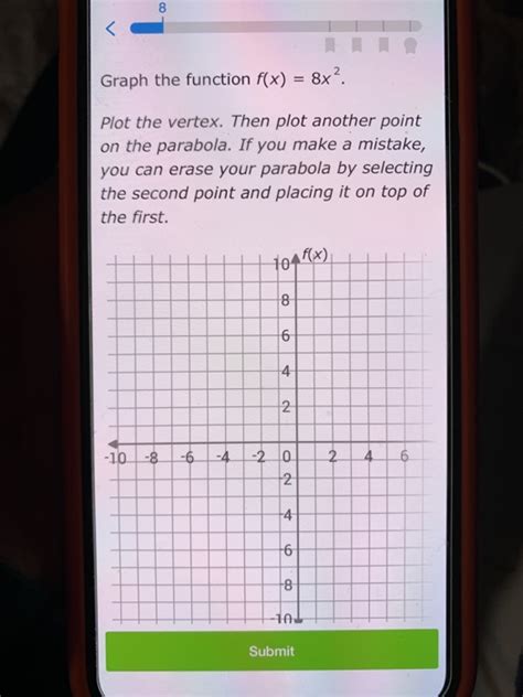 solved 8 graph the function f x 8x plot the vertex then