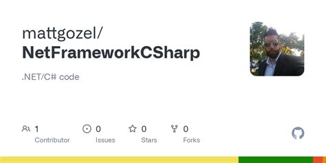 GitHub Mattgozel NetFrameworkCSharp NET C Code