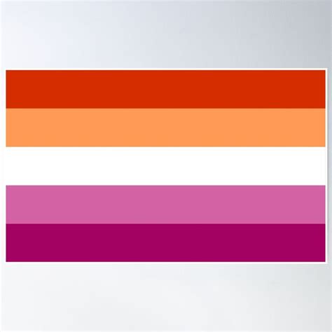 Lesbian Pride Flag V4 Poster Lesbian Pride Flag Lesbian Lesbian