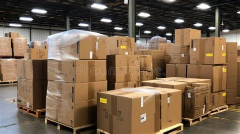 Stack Inside Cardboard Box Stock Illustration Illustration Of