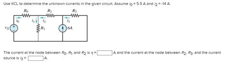 solved use kcl to determine the unknown currents in the