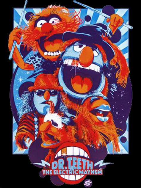 Drteeth And The Electric Mayhem Vintage Look Fan Design Digital Art By