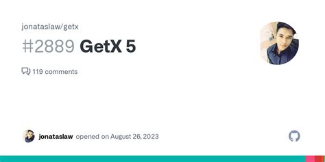 GetX 5 Issue 2889 Jonataslaw Getx GitHub