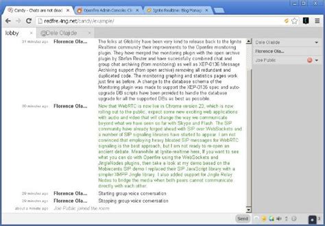 Multiple User Voice Chat With Candy Openfire WebRTC Ignite Realtime Blogs Ignite Realtime