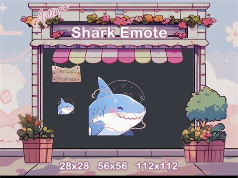 Cute Shark Emote For Streamers And Discord Shark Emotes Twitch