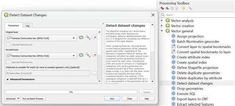 Qgis Comparing Two Shapefiles Layers And Display The Differences In