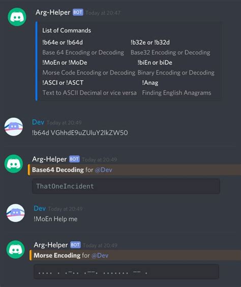 Im Developing A Discord Bot Which Can Help With Encodingdecoding Of