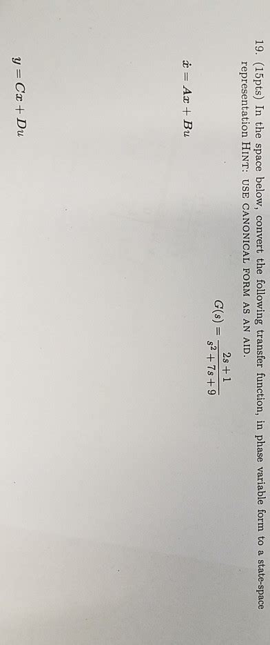 Solved Pts In The Space Below Convert The Following Chegg Com