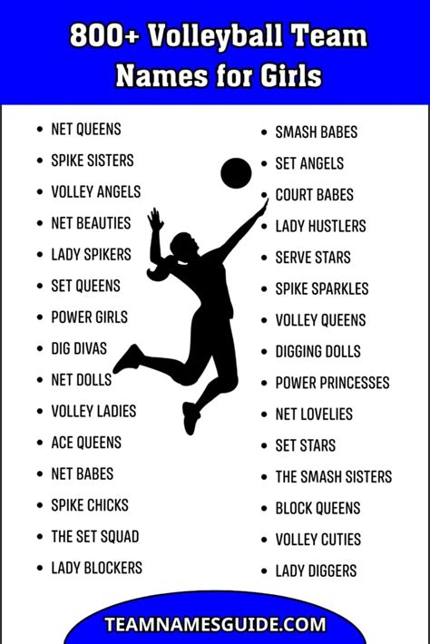 800 Volleyball Team Names For Ladies [funny Cute And Unique]