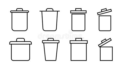 Trash Icon Trash Can Icon Delete Icon Vector Garbage Stock Vector