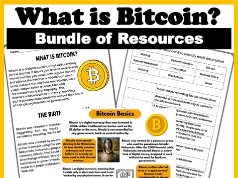 Bitcoin Bundle PPT Reading Comprehension Worksheets Station Activity Teaching Resources