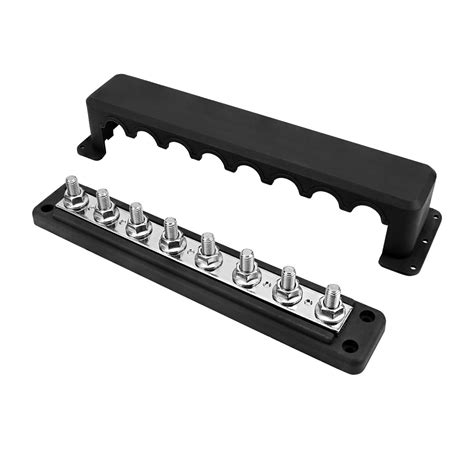 Zxpjkyu Power Distribution Block M10 Bus Bar Terminal Block For Boat Automotive Black