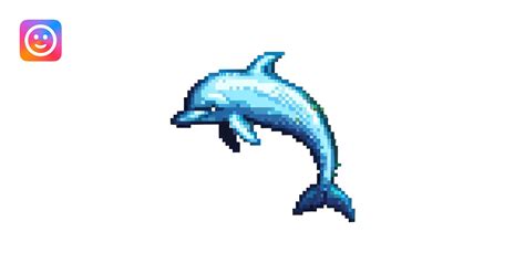 Mysql Database Logo With Dolphin Symbol In Pixel Art Emoji Ai Emoji Generator