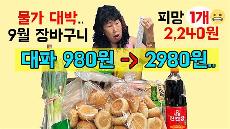 Eng 9월 물가 실화 추석 장바구니 구경해요 Youtube