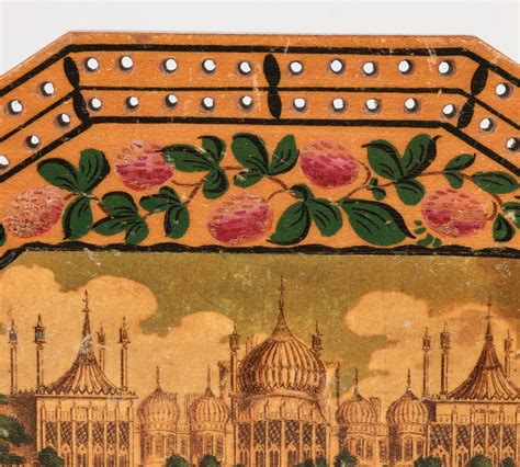 Rare English Georgian Brighton Pavilion Octagonal Cribbage Board For
