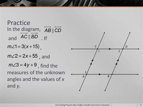 Ppt Proving Theorems About Angles In Parallel Lines Cut By A Transversal Powerpoint