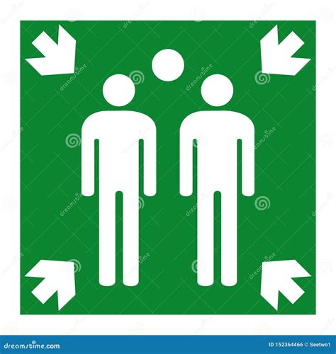 Assembly Point Symbol Isolate On White Backgroundvector Illustration Eps10 Stock Vector