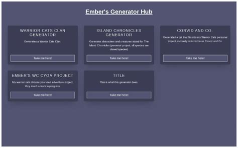Embers Generator Hub