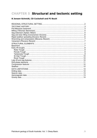 Chapter 5 Structural And Tectonic Setting