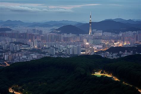 언덕 위의 큰 도시 건물 높은 해상도 남산 배경 일러스트 및 사진 무료 다운로드 Pngtree