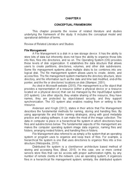 Chapter Ii Conceptual Framework Download Free Pdf Computer File Linux