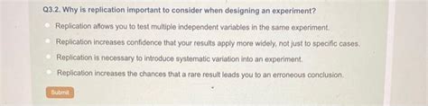 solved 23 2 why is replication important to consider when