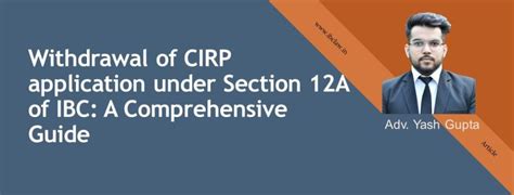 Ibc Laws Editor On Linkedin Withdrawal Of Cirp Application Under