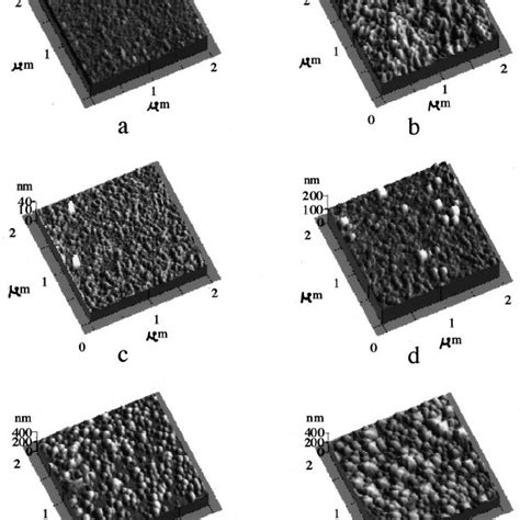2 ϫ 2 ␮ M 2 Micrographs Of Atomic Force Microscopy Showing The Surface
