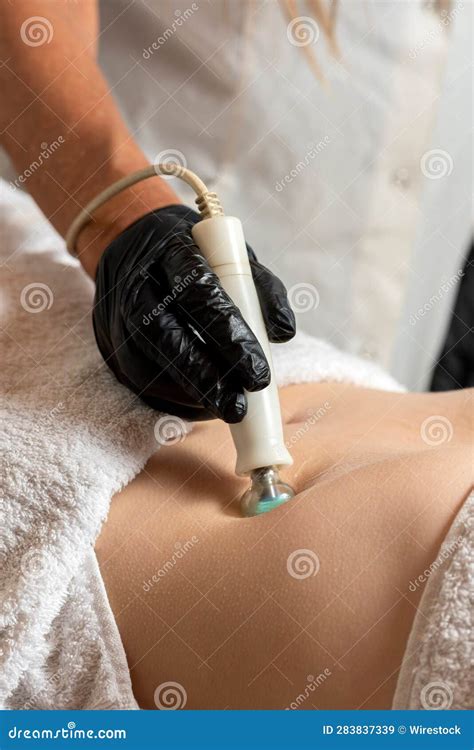 Female Receiving An Aesthetic Treatment With Radio Frequency Technique At An Aesthetic Center