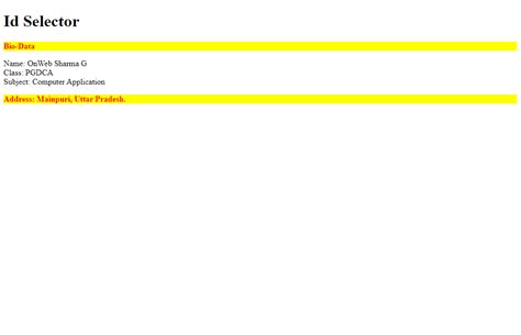 Css Id Selector Education Idol