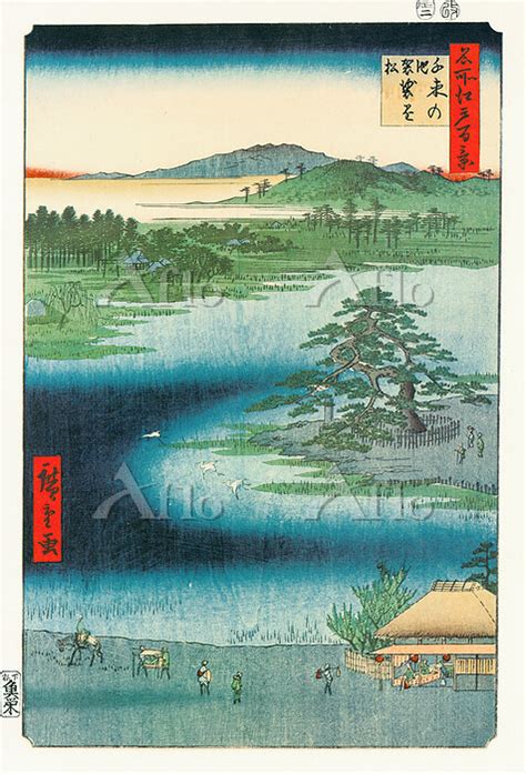 歌川広重名所江戸百景 千束の池袈裟懸松 119549281 のアート作品 アフロ