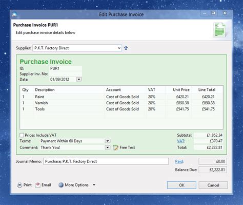 how to record a bill or purchase invoice solar accounts help