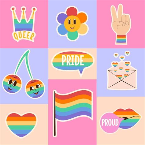 Premium Vector Lgbtq Community Pride Month Retro Groovy Poster Social