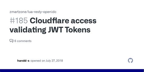 Cloudflare Access Validating JWT Tokens Issue 185 Zmartzone Lua