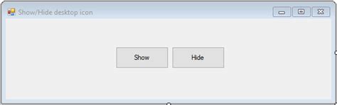 How To Hide And Show Desktop Icons In C