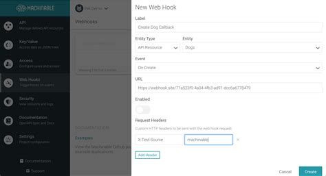 Web Hooks Machinable