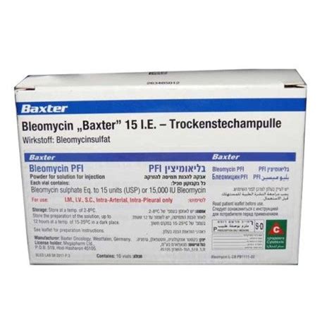 Bleomycin Buy Price From 349 Instructions For Use Reviews Isra Pharm