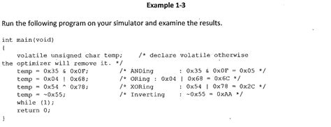 Solved For Example 1 3 The Code That Displays All Temp