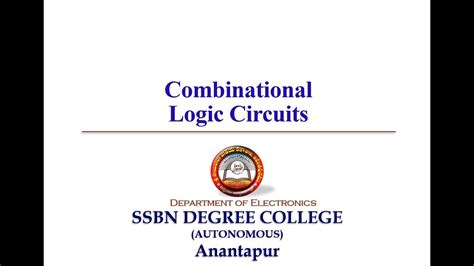 Combinational Logic Circuits Youtube