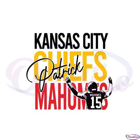 Kansas City Chiefs Patrick Mahomes Svg Graphic Designs Files