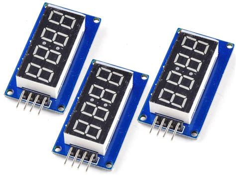 CANADUINO 3 X LED 7 Segment Display 4 Digits Serial Interface TM1637 Amazon Ca Electronics