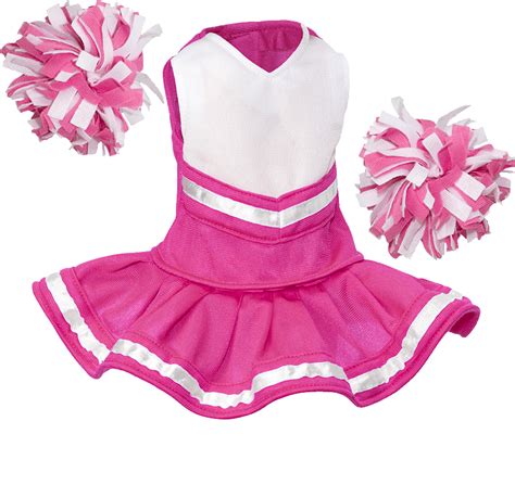 Download Pink Cheerleader Uniformwith Pom Poms