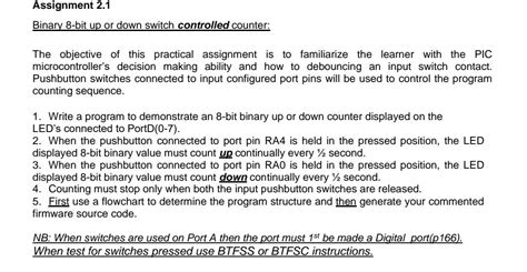 Solved Assignment 21 Binary 8 Bit Up Or Down Switch