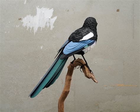 오리너굴 On Twitter 까치 페이퍼아트 …