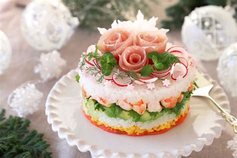 Суши торт с креветками простой и вкусный рецепт как приготовить пошагово