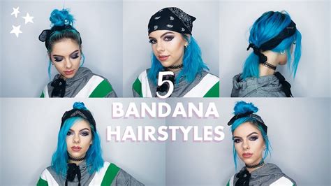 5 Easy Bandana Hairstyles For Short Hair Youtube