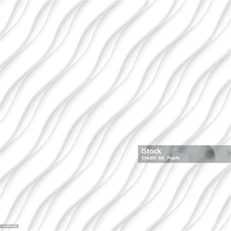 원활한 추상 패턴입니다 화이트 텍스처입니다 웨이브 물결 모양 현대 기하학적 흰색 배경입니다 인테리어 디자인 벽 3d 벡터