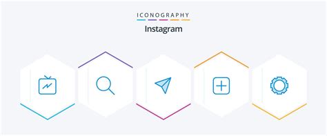 Paquete De Iconos Azules De Instagram 25 Que Incluye Instagram Cuota