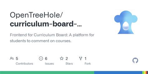 Github Opentreeholecurriculum Board Frontend Vue2 Frontend For Curriculum Board A Platform