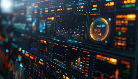 Business Operations Dashboard On A Computer Screen Showing Realtime Performance Metrics